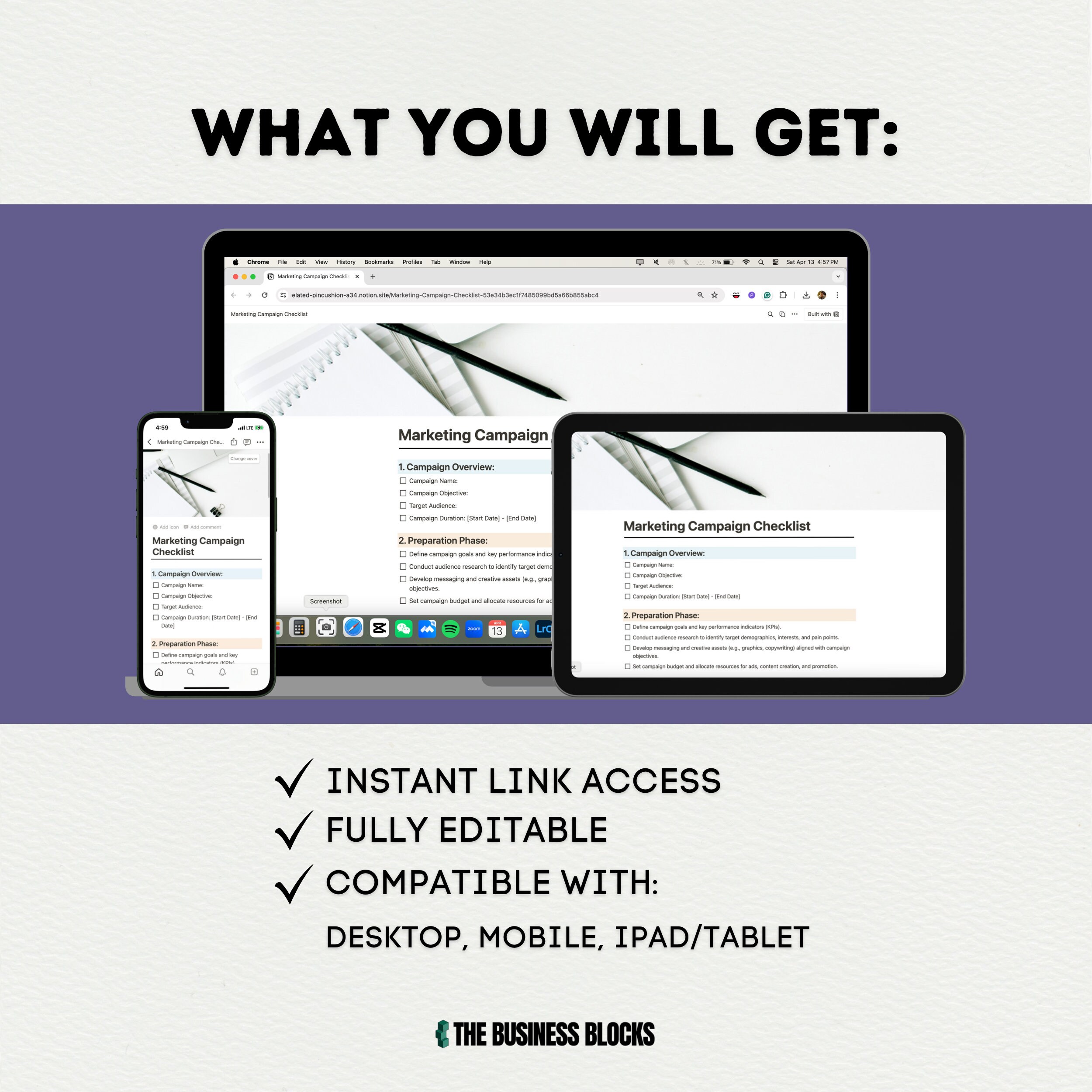 Notion Marketing Campaign Checklist Template: Planner & Organizer - Etsy