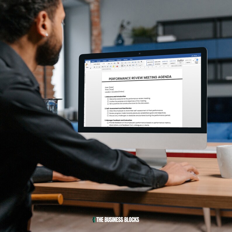 Performance Review Meeting Agenda Template (google Docs, MS Word) - Etsy