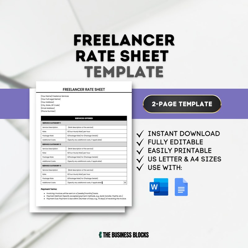 Google Doc Price Sheet - Etsy