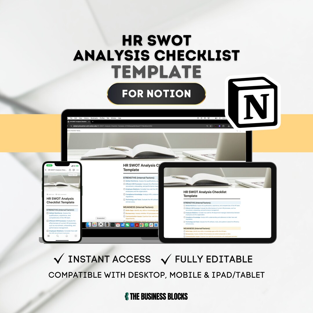 NOTION S.W.O.T. Analysis Checklist Template Human Resources Checklists ...