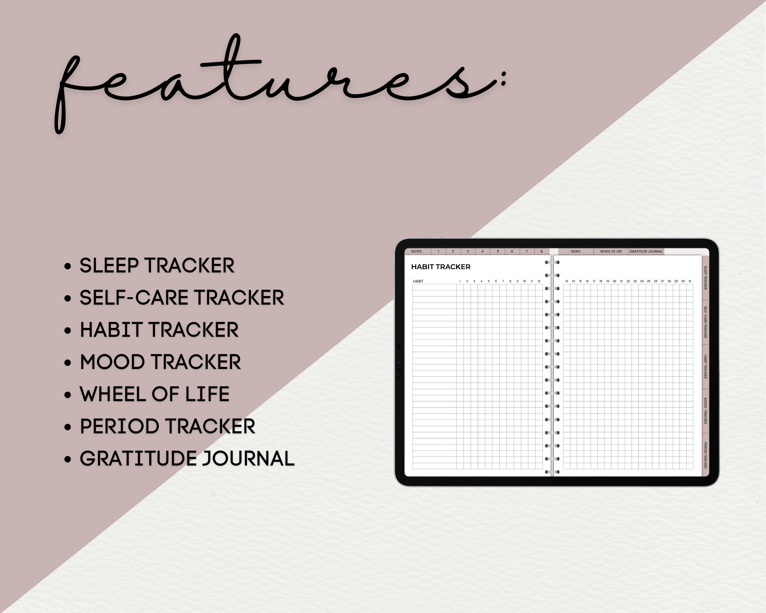 Wellness Digital Planner: Self-care, Mood, Habit Tracker (goodnotes) - Etsy