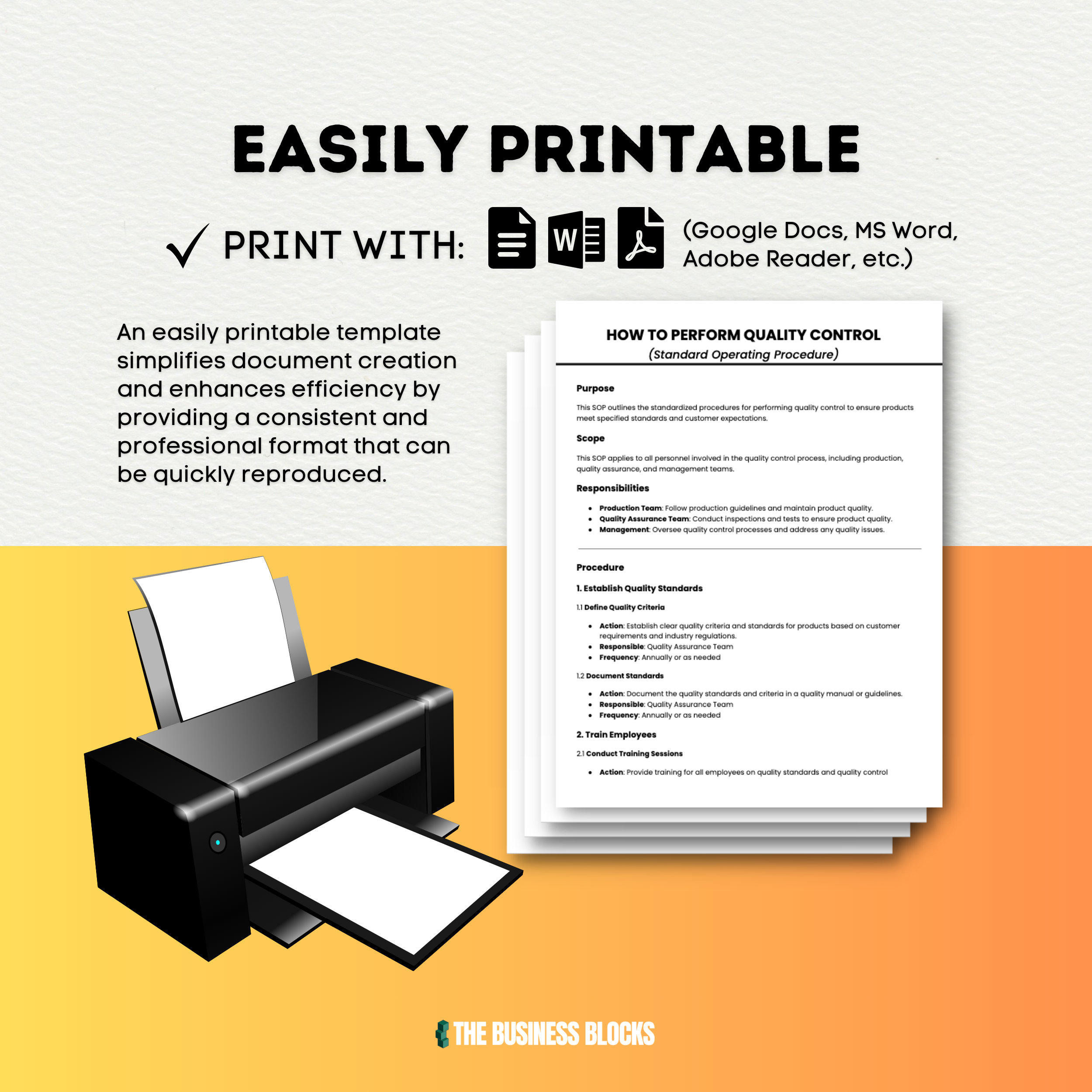 How to Perform Quality Control SOP Template Quality Assurance Template ...