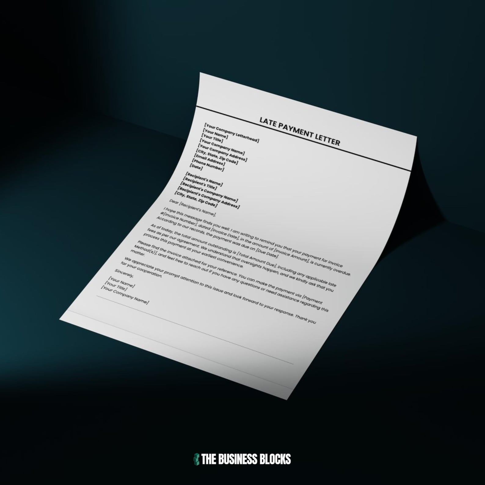 Late Payment Letter Template: Invoice Follow-up (google Docs, MS Word ...