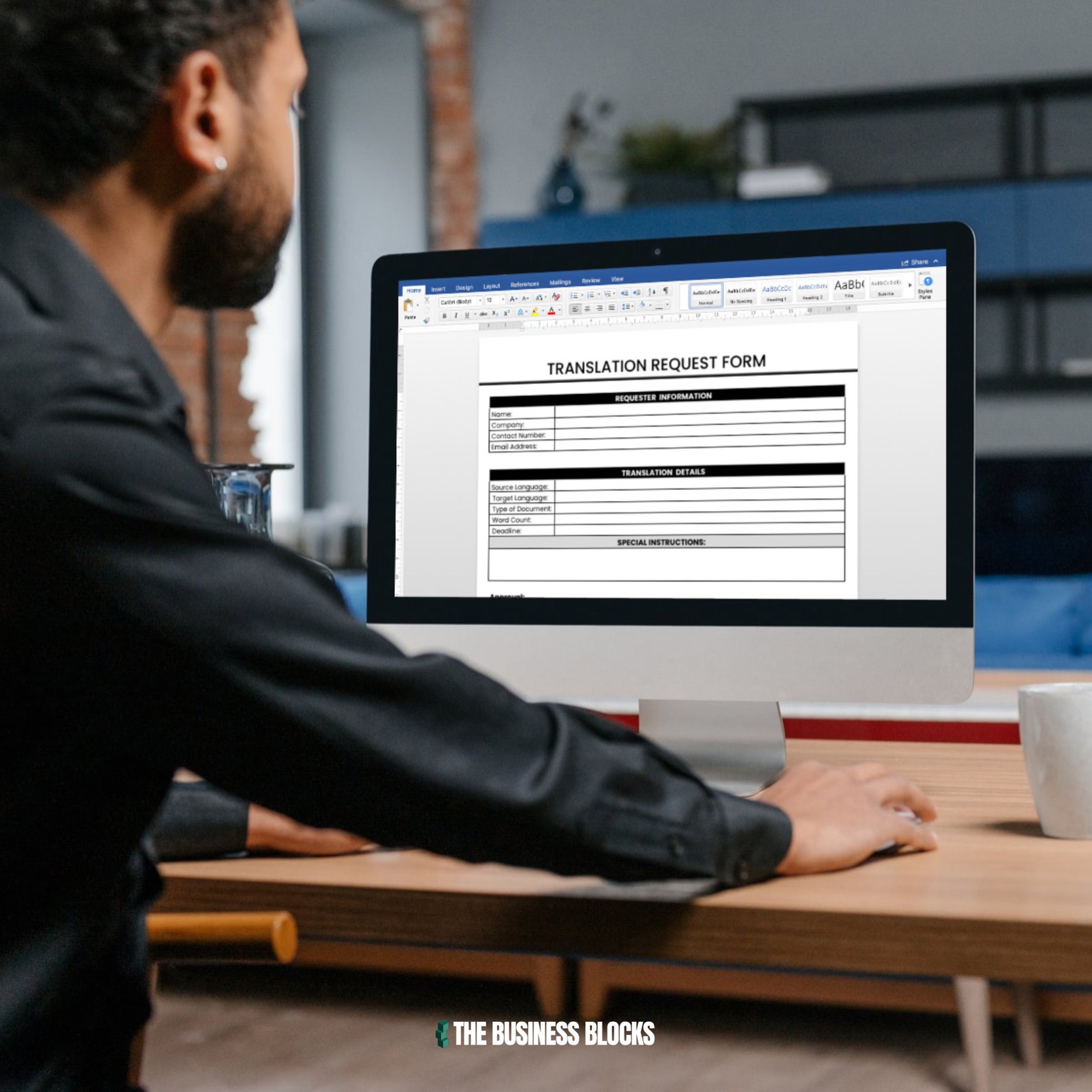 Translation Request Form Template Translation Service Request Document ...