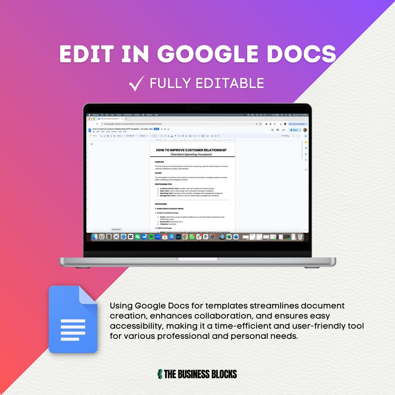Customer Relationship SOP Template: Editable Guide (google Docs, MS ...