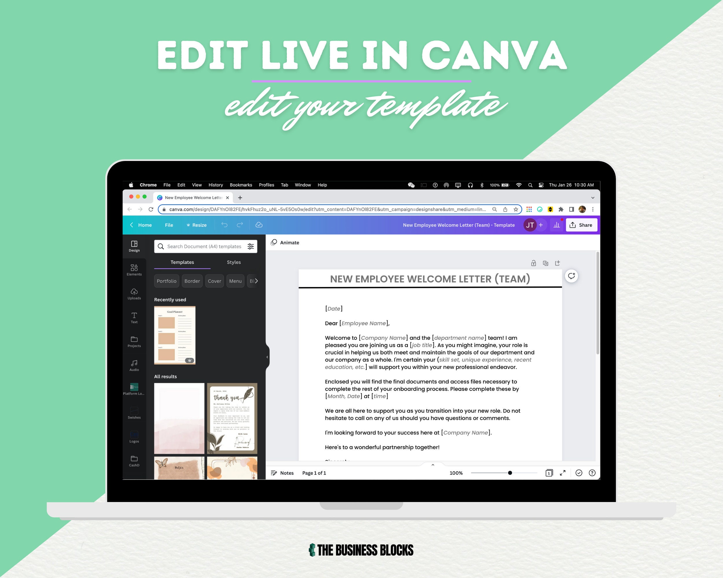 New Employee Welcome Letter Template: Editable Onboarding (canva ...