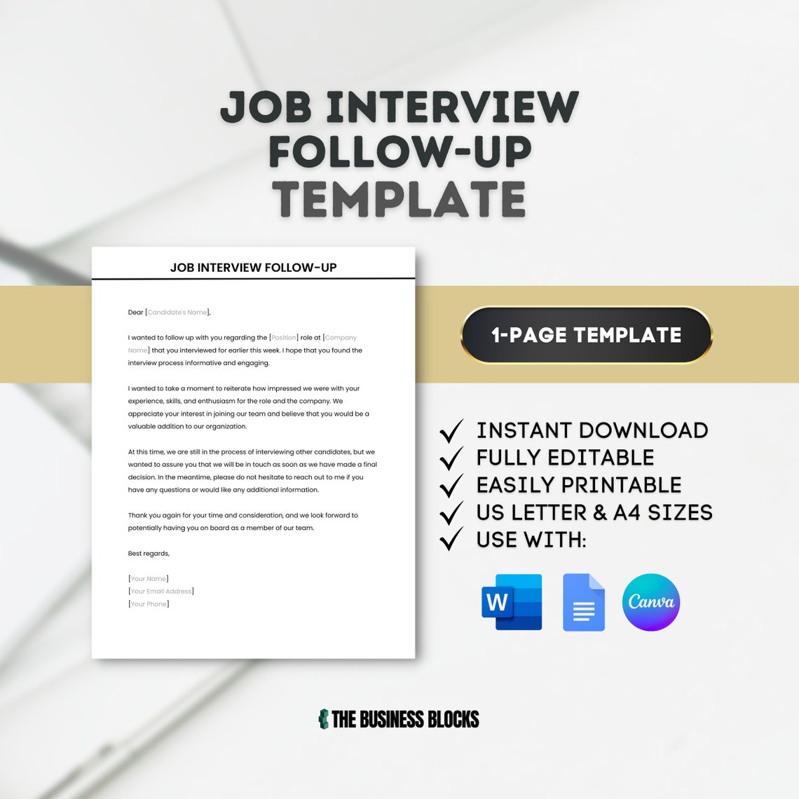 Interview Follow up Letter Thank You Interview Letter for Job Interview ...