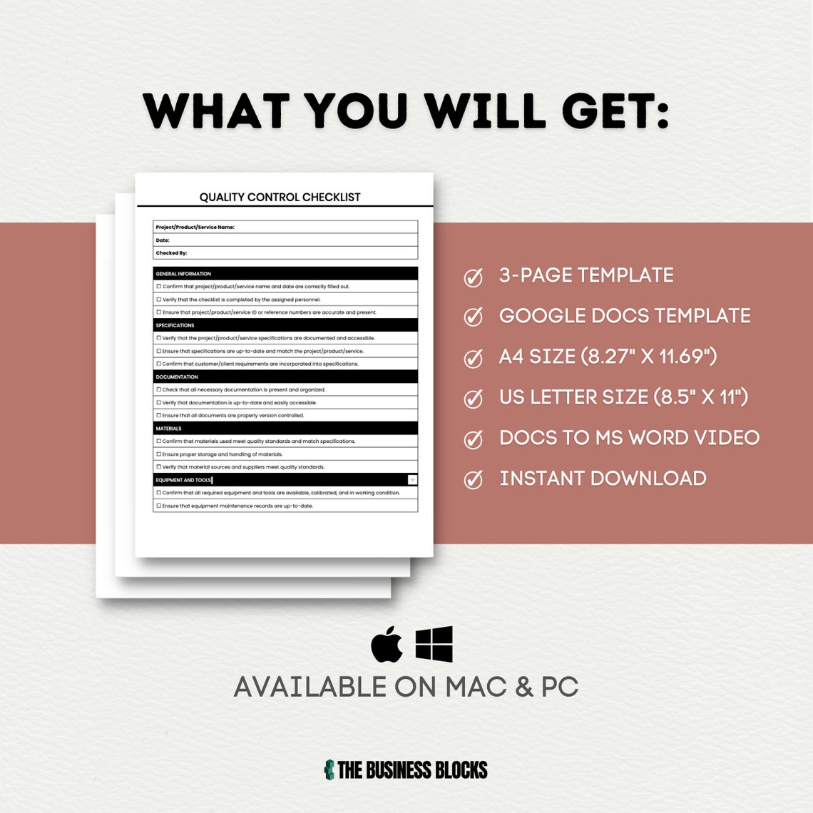 Quality Control Checklist Template Quality Assurance Checklist ...