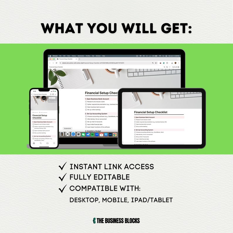 NOTION Financial Setup Checklist Template Financial Planning Setup ...