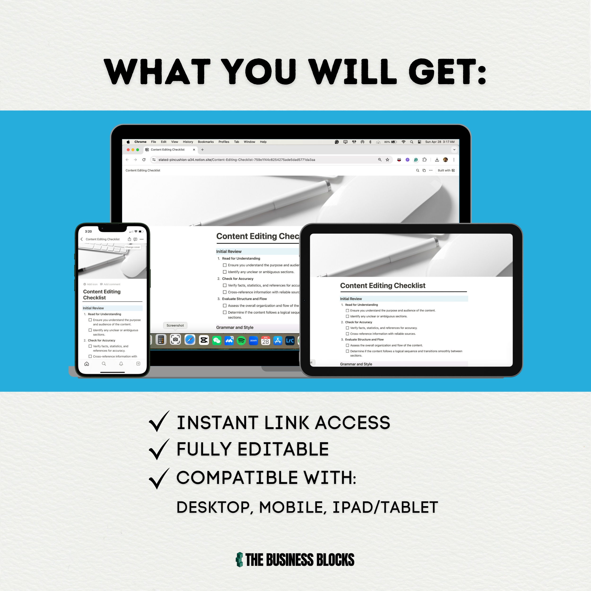 NOTION Content Editing Checklist Template Content Review Blog Editing Writing Checklist ...