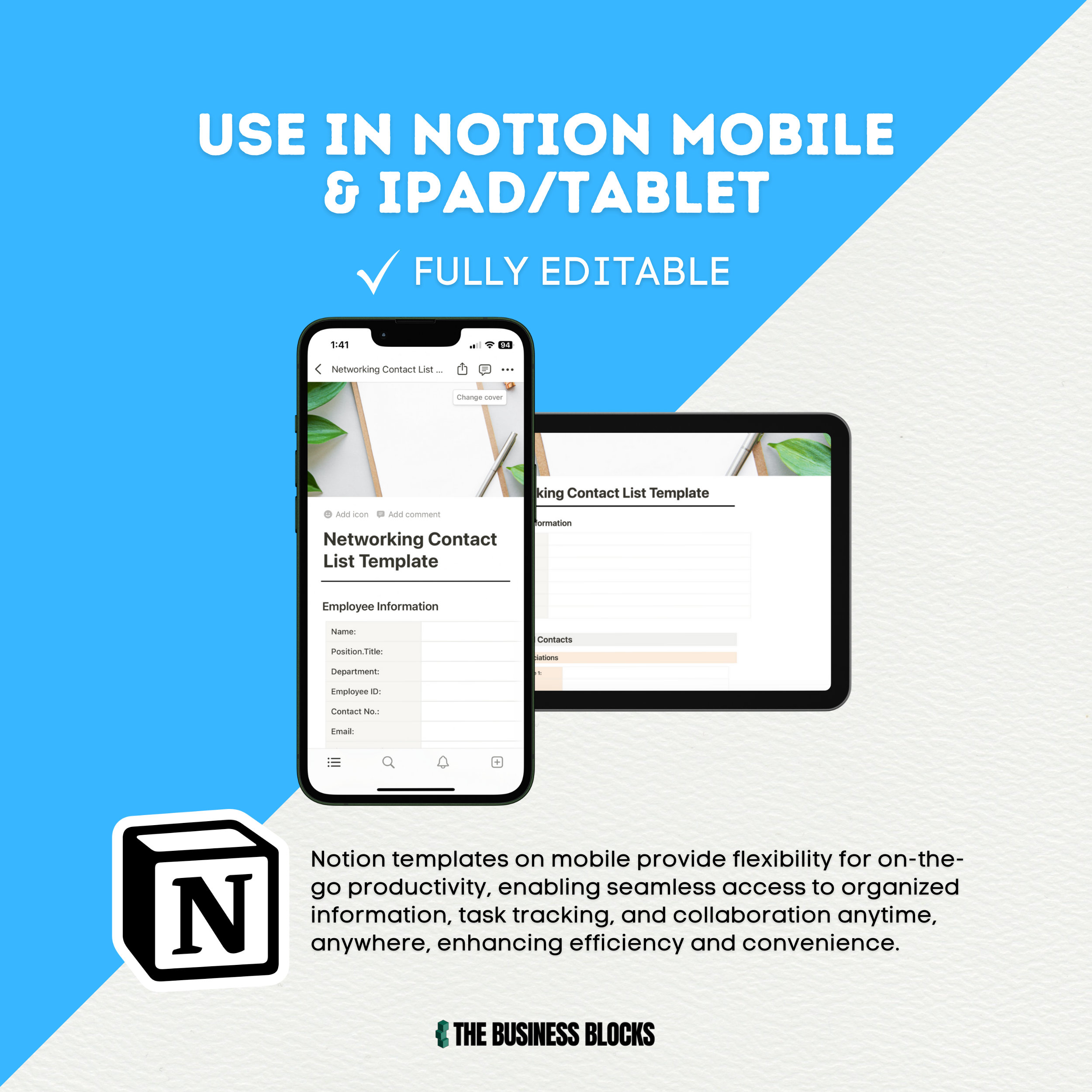 NOTION Networking Contact List Template Freelancer Networking Template Contact Management ...