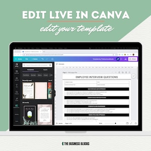 Job Interview Questions Template: Editable HR Guide (digital Download ...