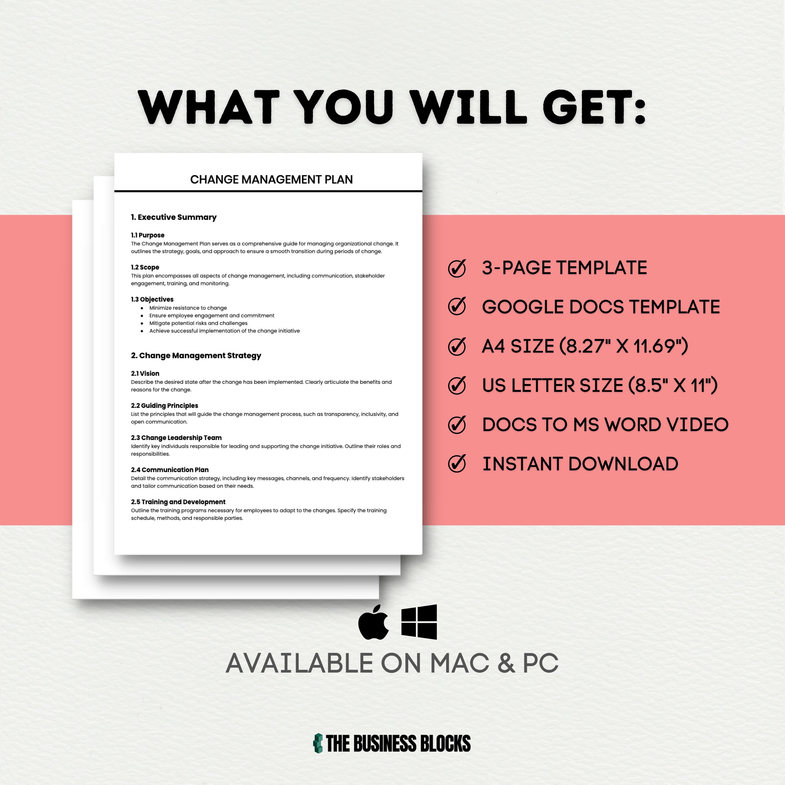 Change Management Plan Template Change Control Plan Change ...