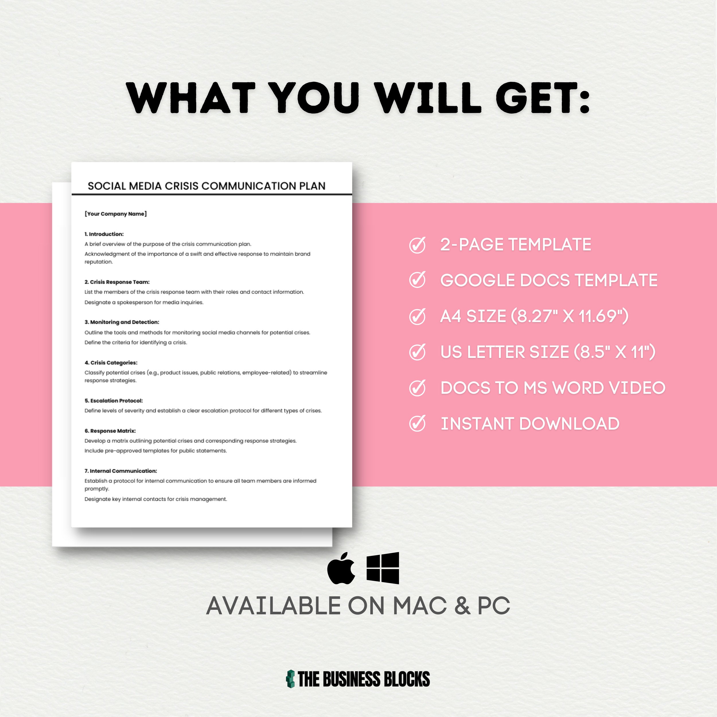 Social Media Crisis Communication Plan Template Crisis Management Plan ...