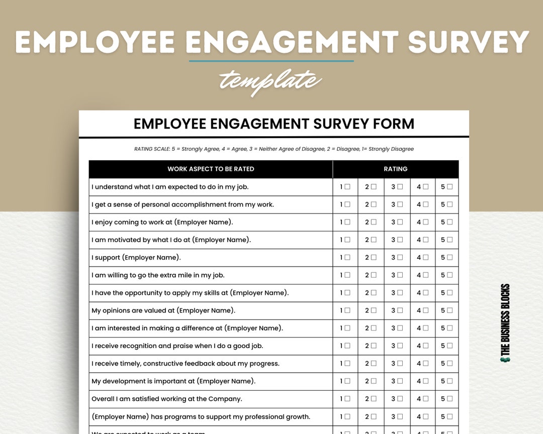 Employee Questionnaire Employee Survey Employee Engagement - Etsy