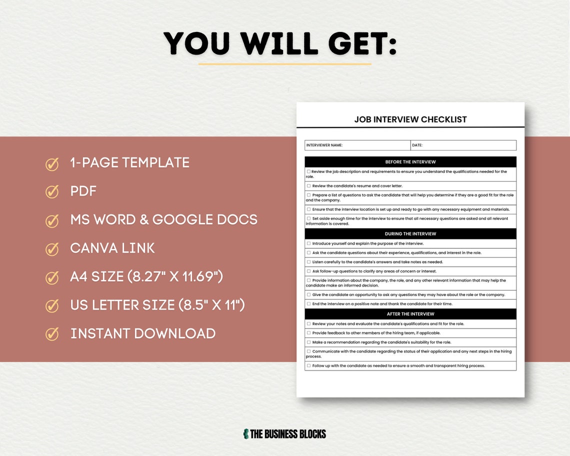 Job Interview Form Interviewing Process Employee Interview Guide ...