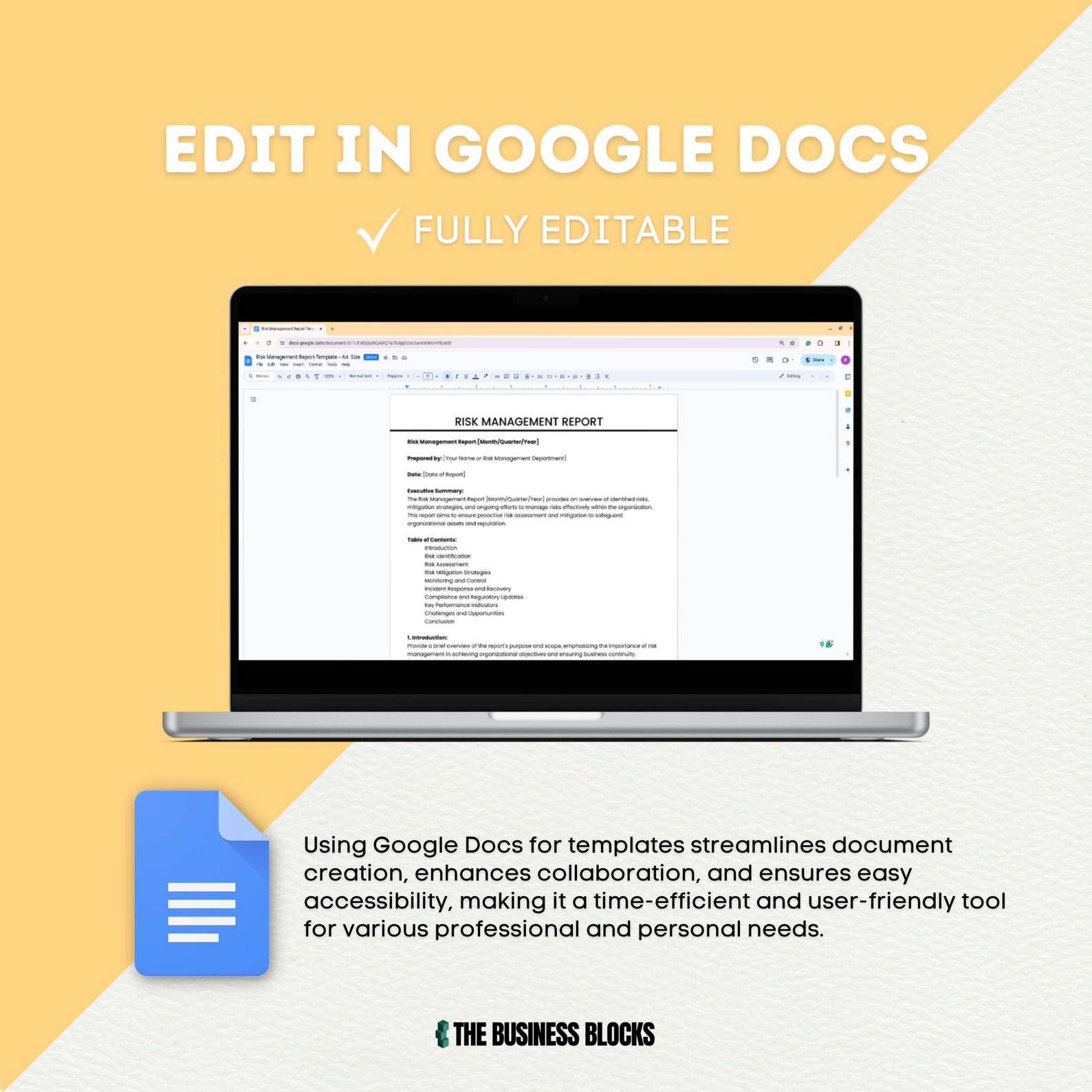 Risk Management Report Template Business Risk Assessment Risk ...