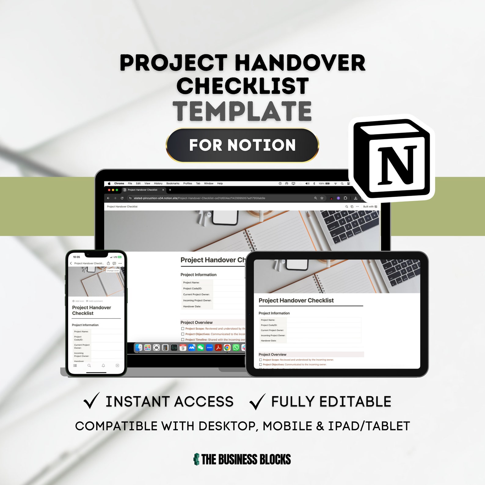 NOTION Project Handover Checklist Template Project Transition Checklist for Notion Handover ...