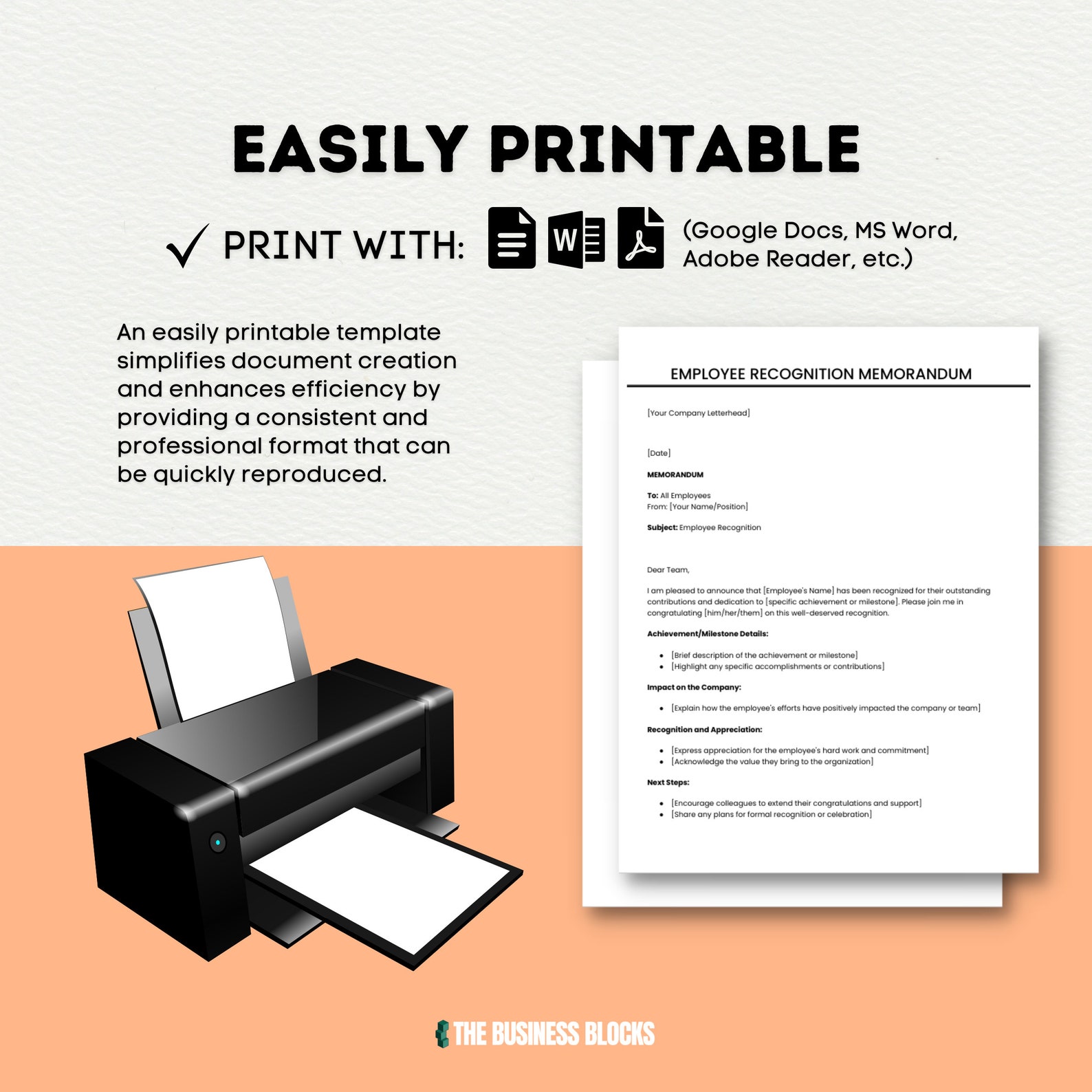 Employee Recognition Memorandum Template Staff Appreciation Memo Format ...