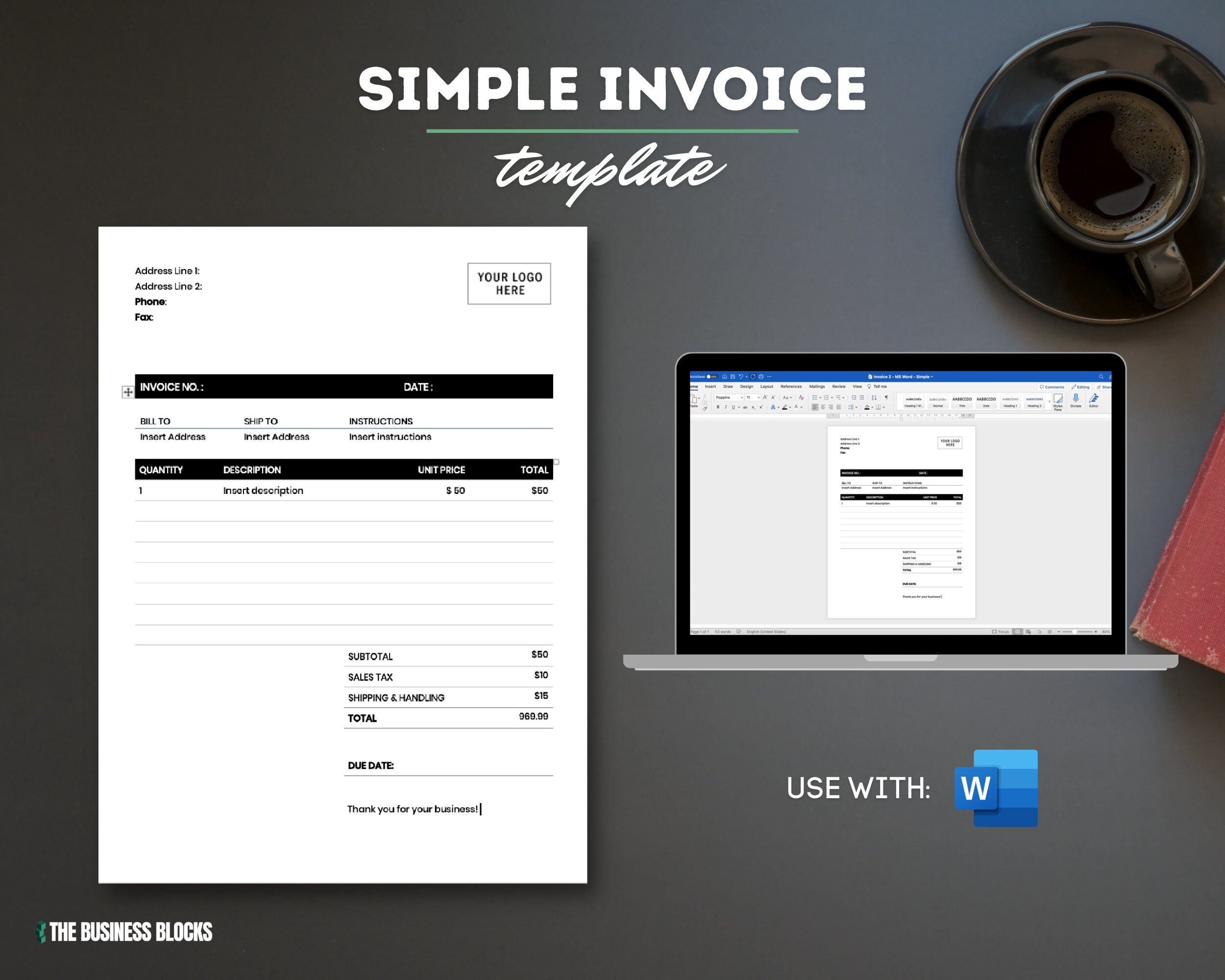 Invoice Template Word Small Business Bookkeeping Invoice Templates ...