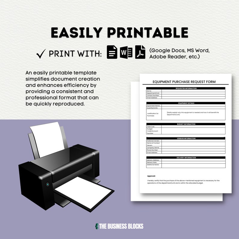 Equipment Purchase Request Form Template Customizable Equipment Request ...