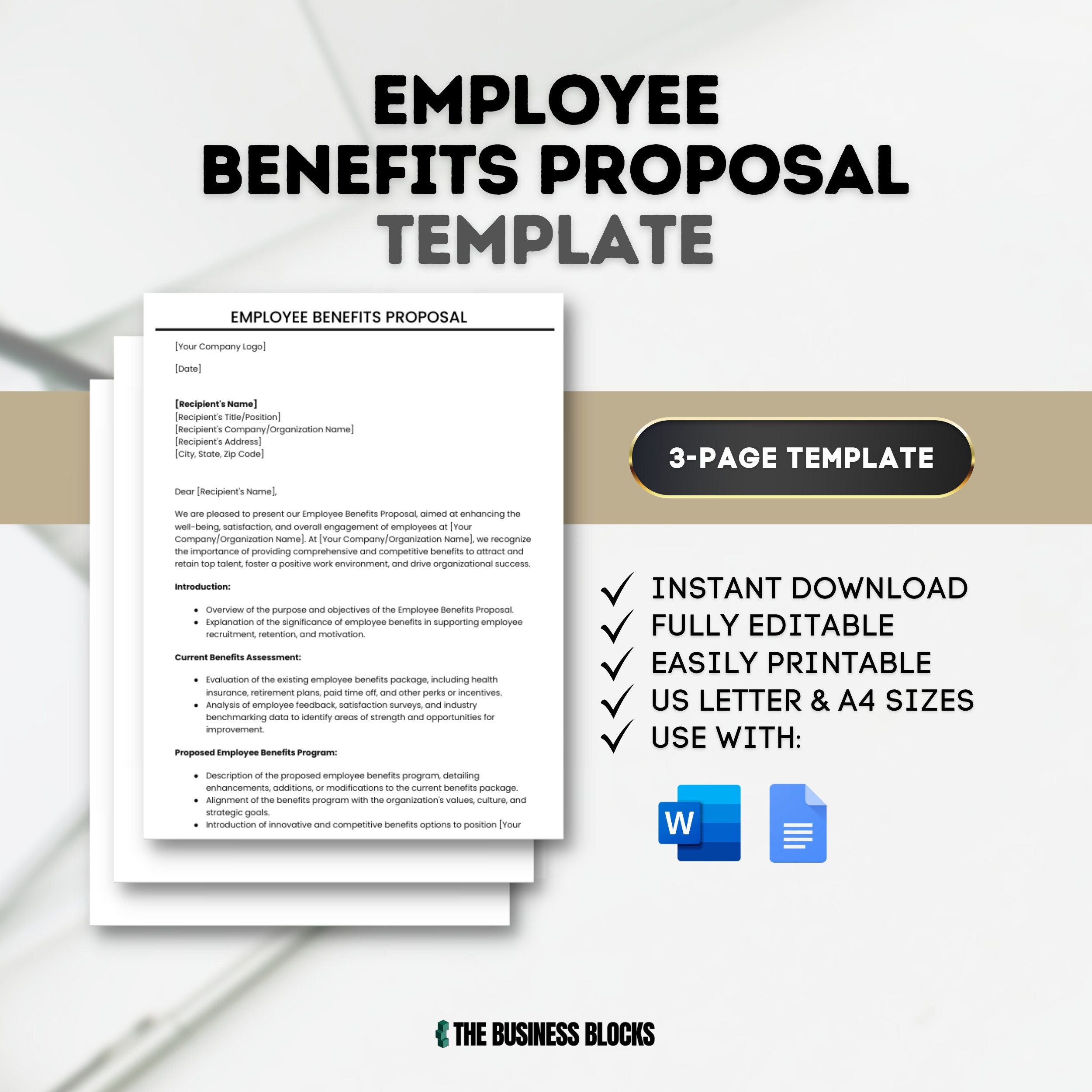 Employee Benefits Proposal Template Proposal for Employee Benefits ...