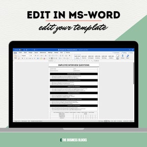 Job Interview Questions Template: Editable HR Guide (digital Download ...