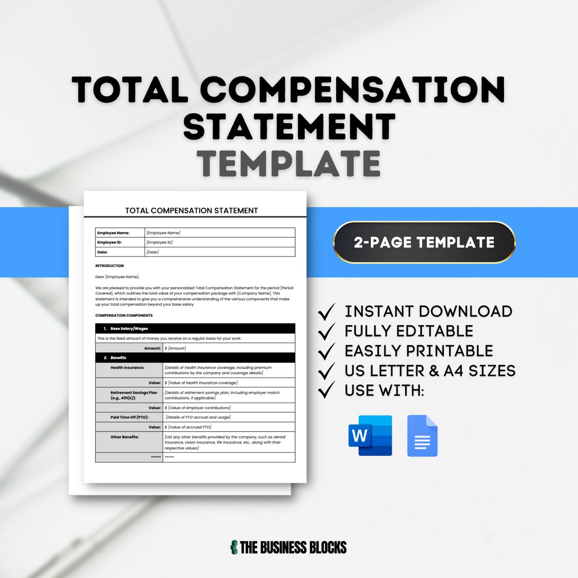 Total Compensation Statement Template Employee Compensation Summary ... Total Compensation Statement Template Employee Compensation Summary ...