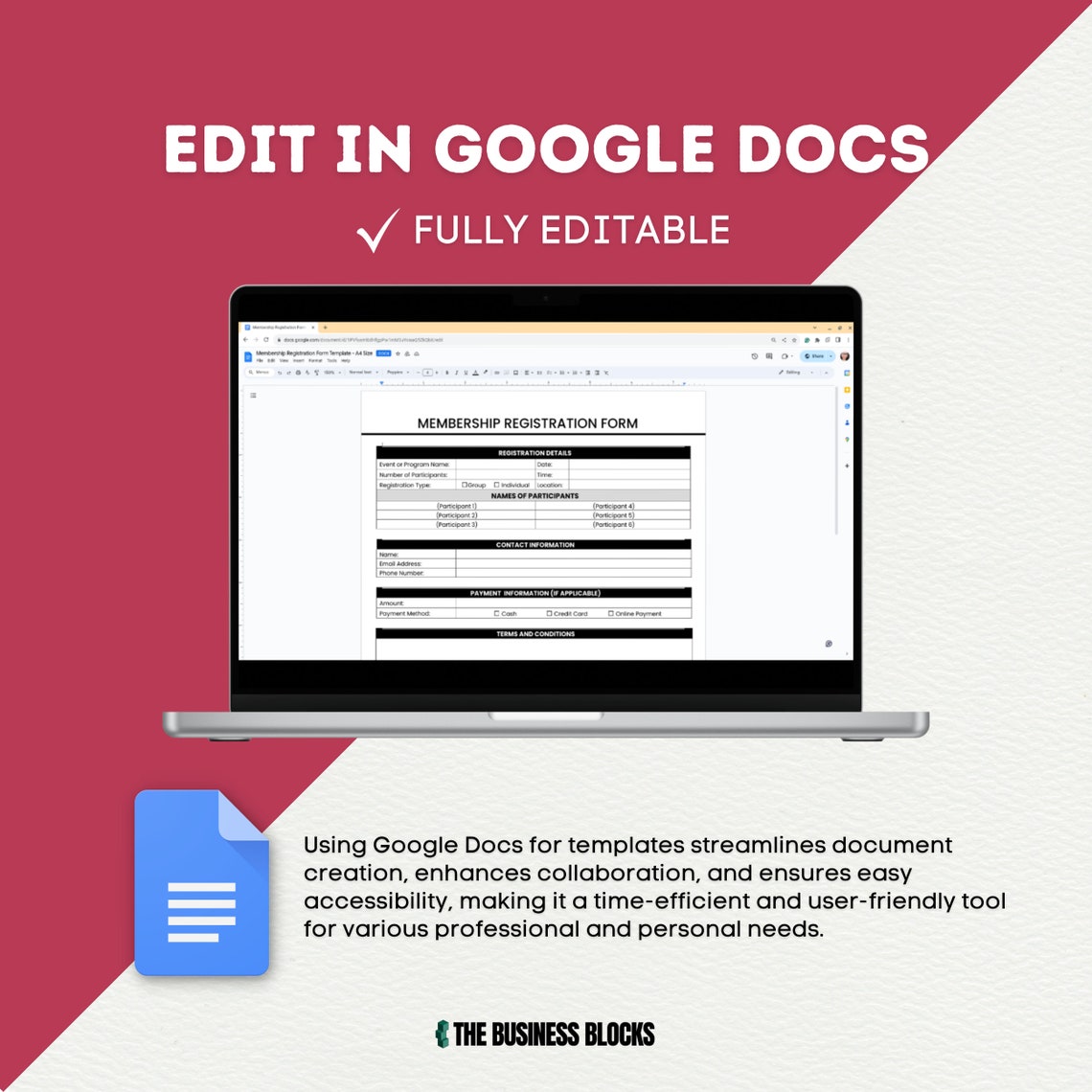 Membership Registration Form Template Membership Application Form ...