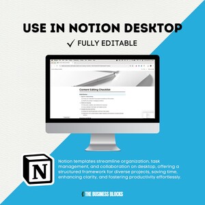 NOTION Content Editing Checklist Template Content Review Blog Editing Writing Checklist ...