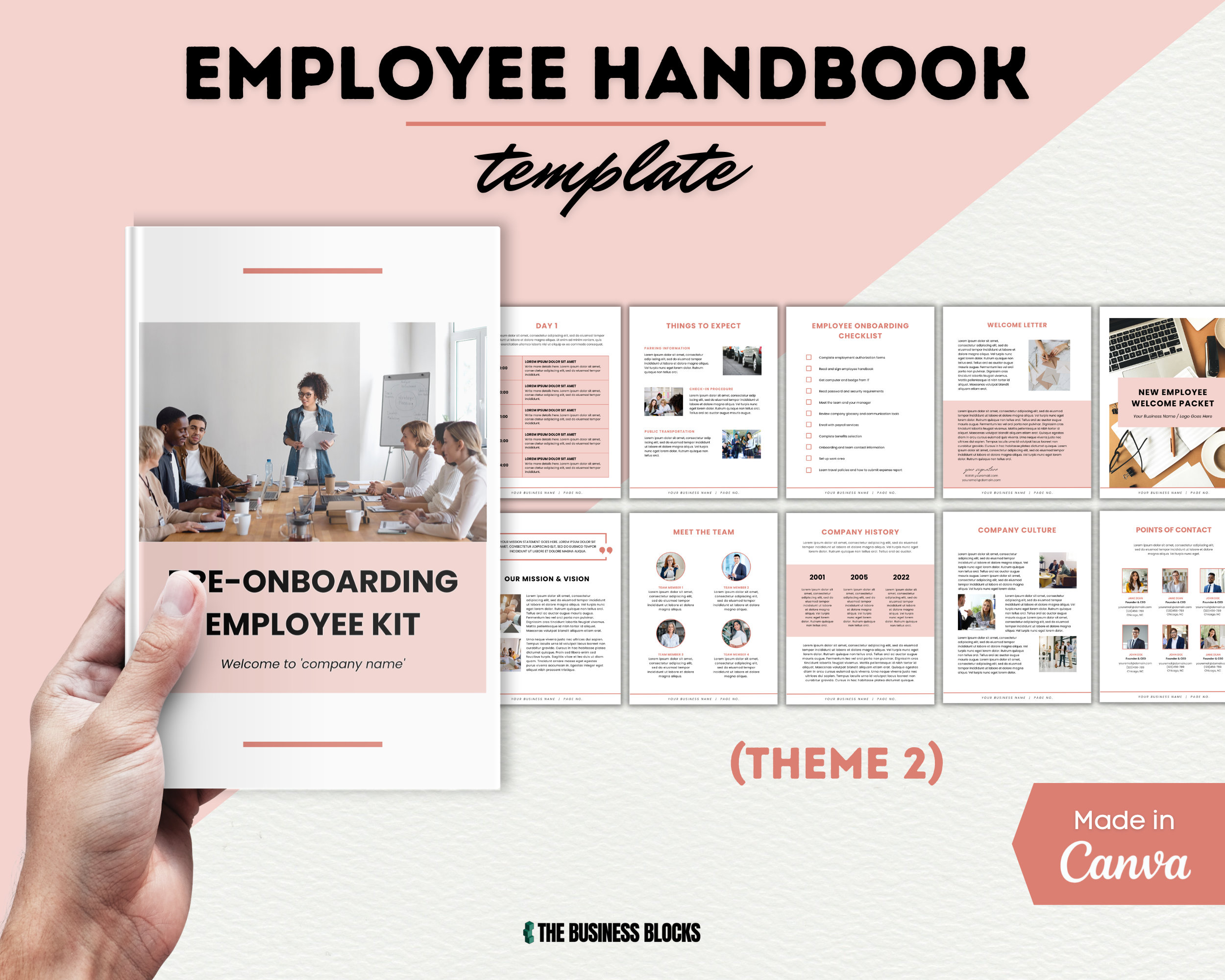 Employee Handbook Template: Company Onboarding Welcome Packet (canva ...