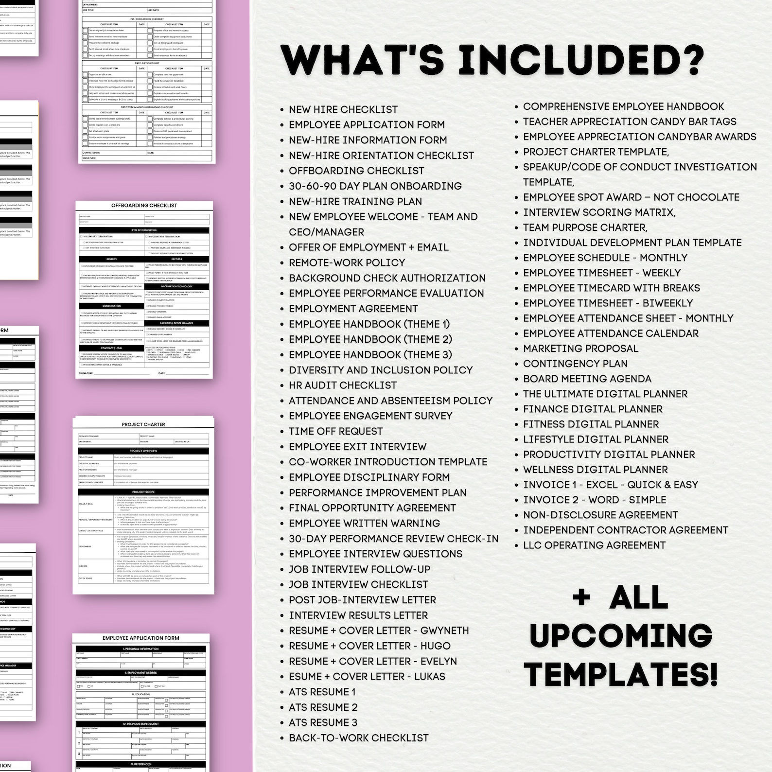 HR Templates Bundle: Employee Handbook, Onboarding, HR Forms (digital ...