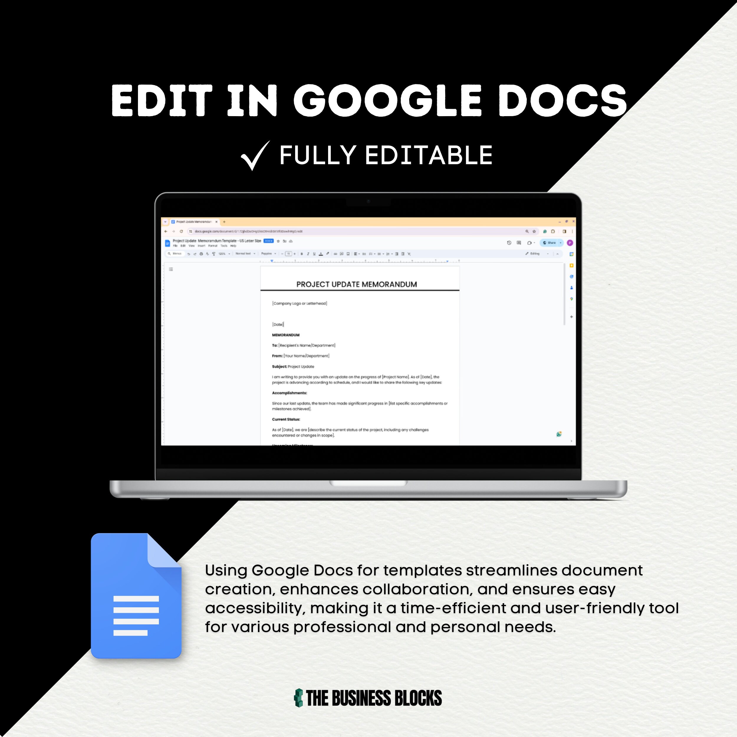 Project Update Memorandum Template: Progress Report (digital Download ...