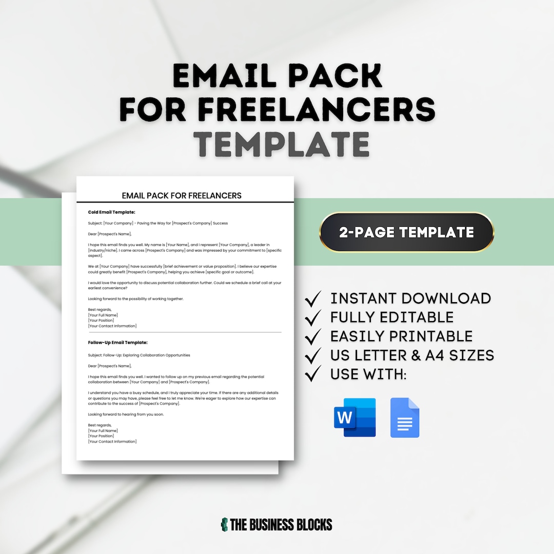 Freelancer Email Templates Cold Email Template Follow-up Email Sample ...