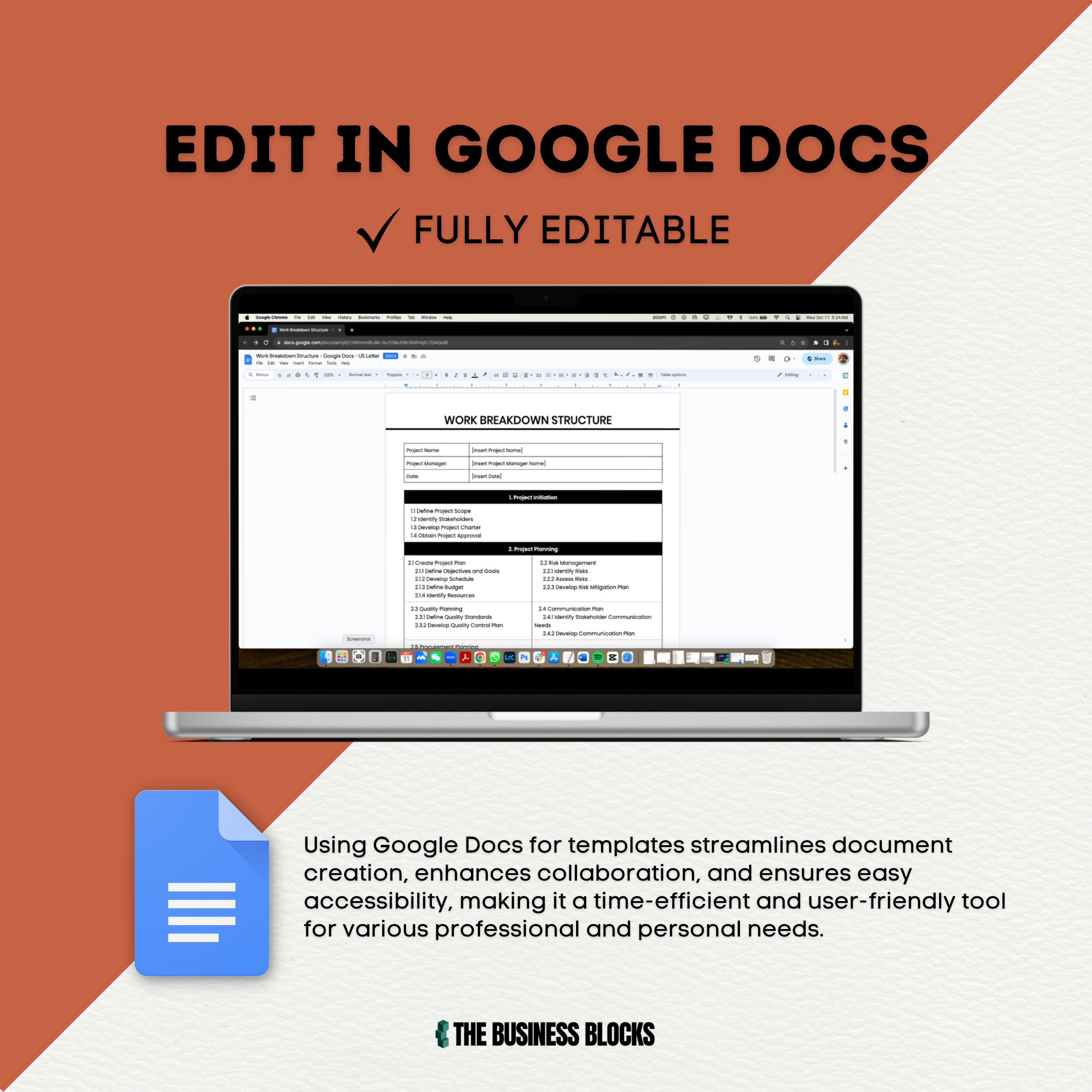 Work Breakdown Structure Template: Project Management Task Tracker ...