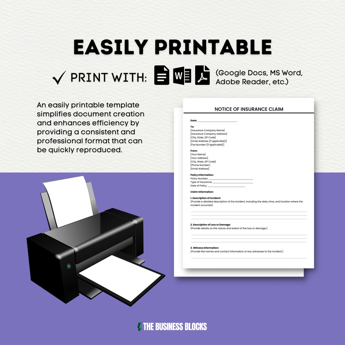Insurance Claim Notice Template: Editable Google Docs, MS Word (US ...