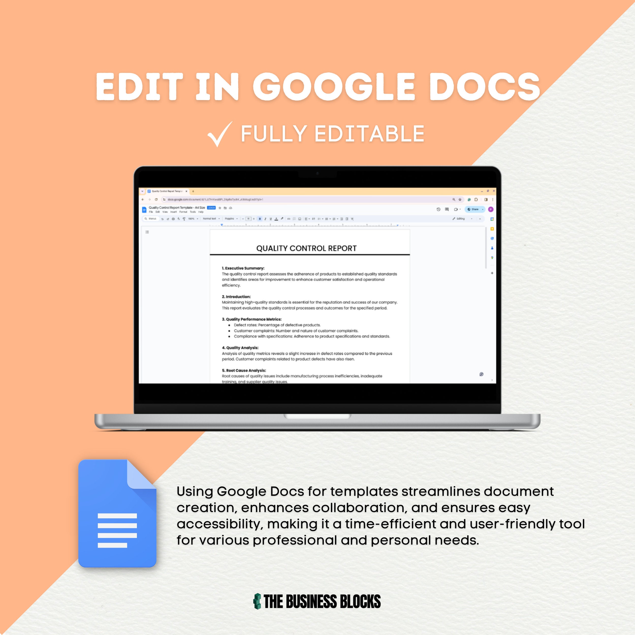 Quality Control Report Template: Product Quality Analysis (google Docs ...