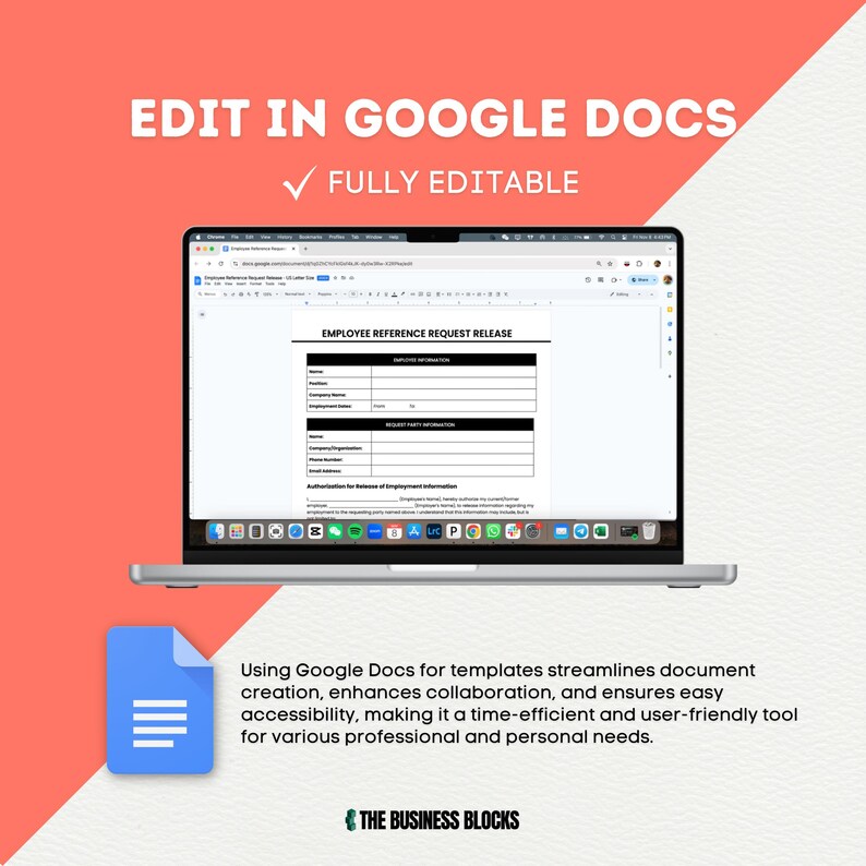 Employee Reference Request Release Template (google Docs, MS Word) - Etsy