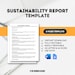 Sustainability Report Template: Environmental Impact Analysis (google ...