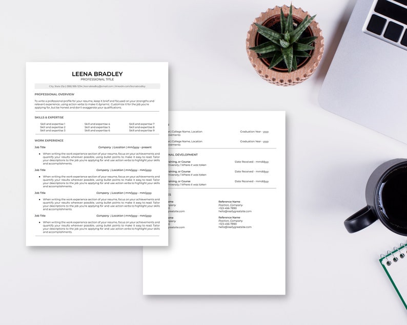 Simple Resume Template ATS Word Resume Template Cover Letter Good ...
