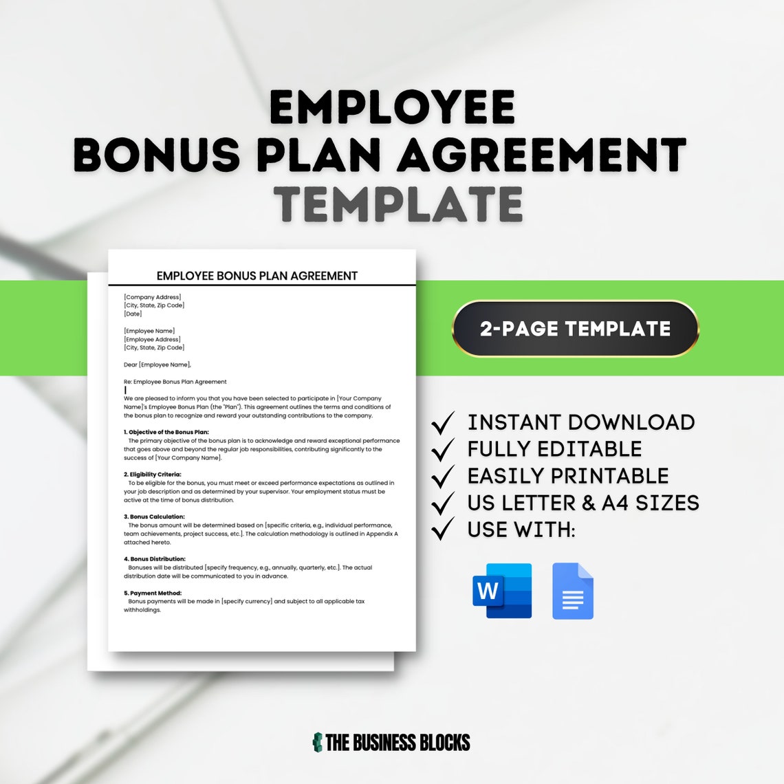 Employee Bonus Plan Agreement Template Incentive Compensation Agreement ...