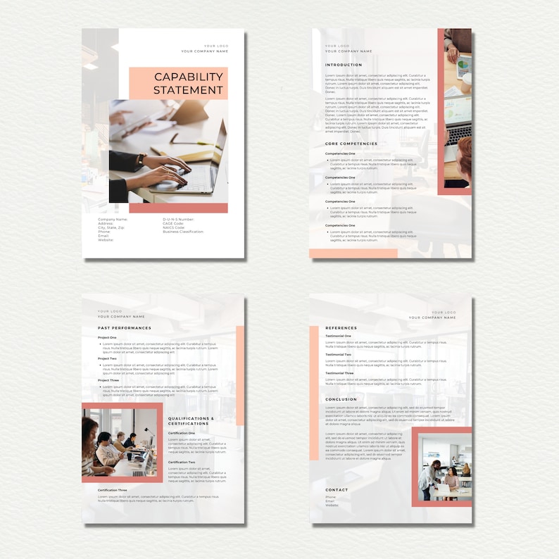 Capability Statement Template Corporate Business Capability Statement ...