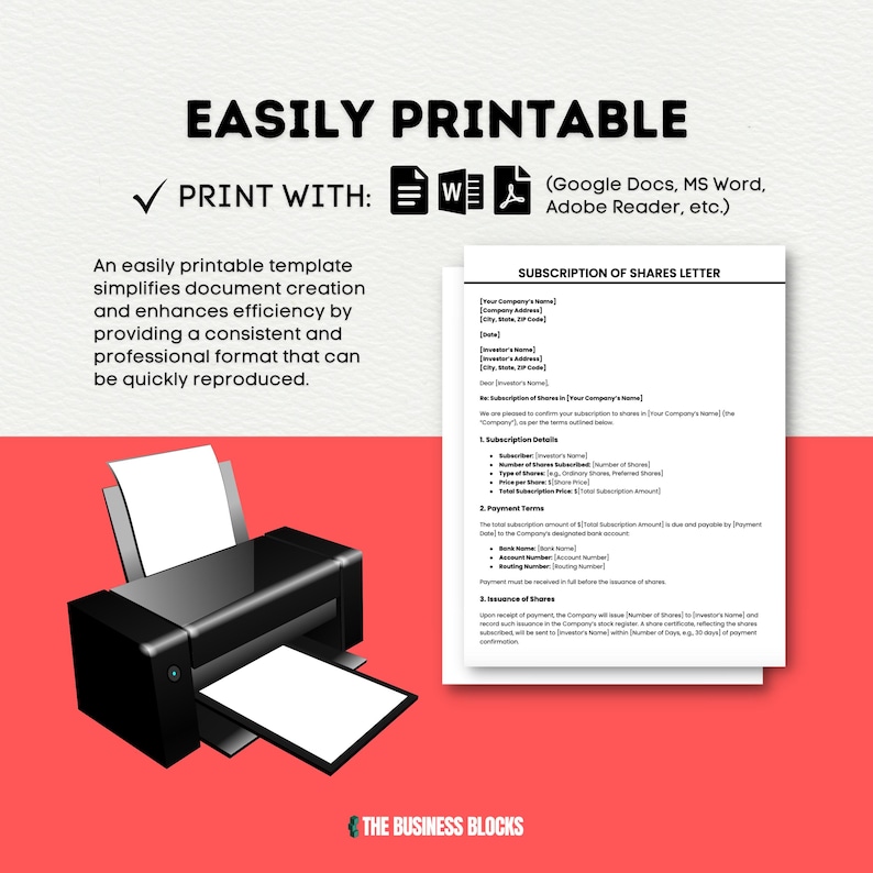 Share Subscription Letter Template: Corporate Shares Agreement (google ...