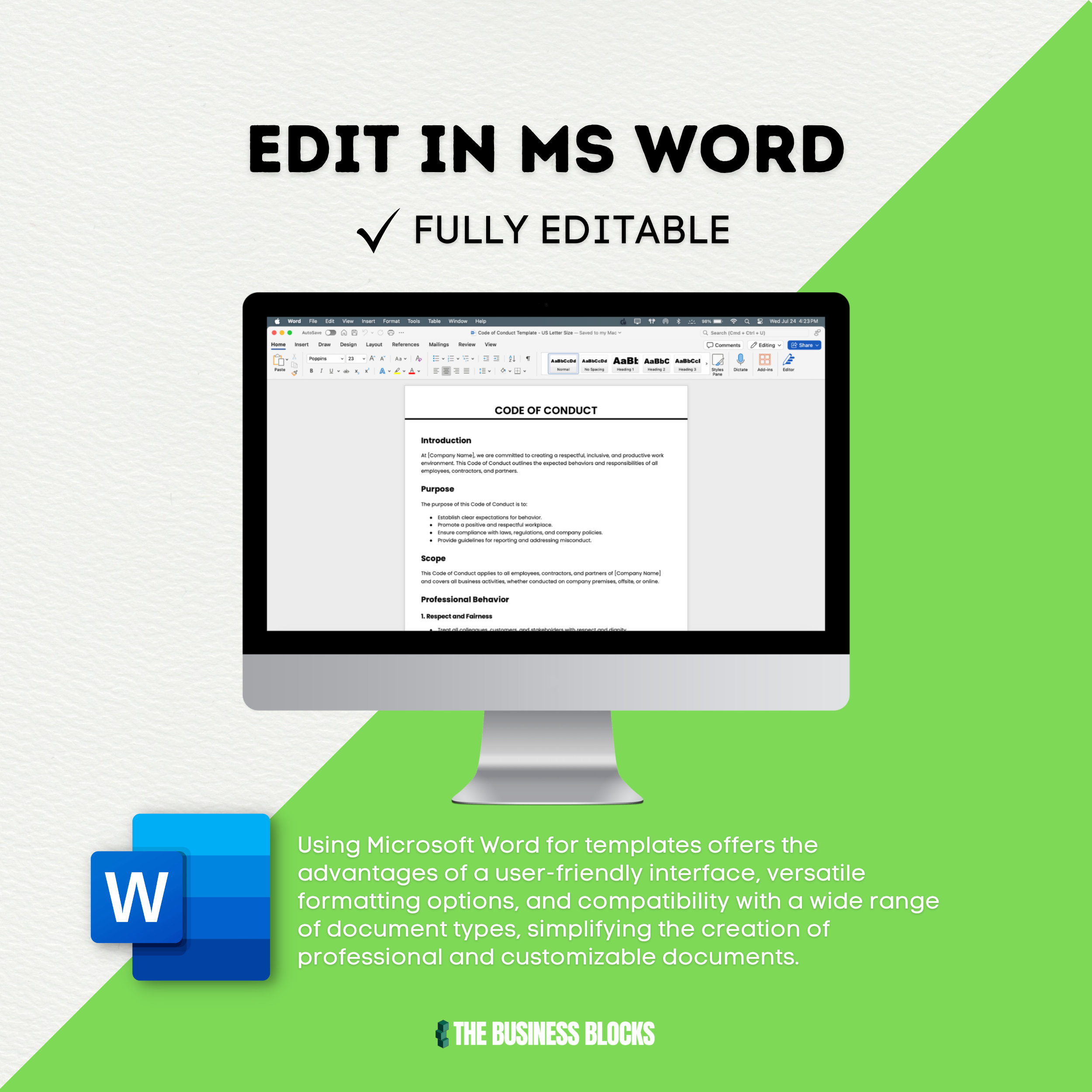 Code of Conduct Template: Corporate Employee Workplace Business (google ...