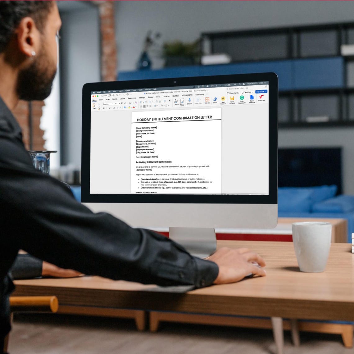 Holiday Entitlement Confirmation Letter Template (google Docs, MS Word ...