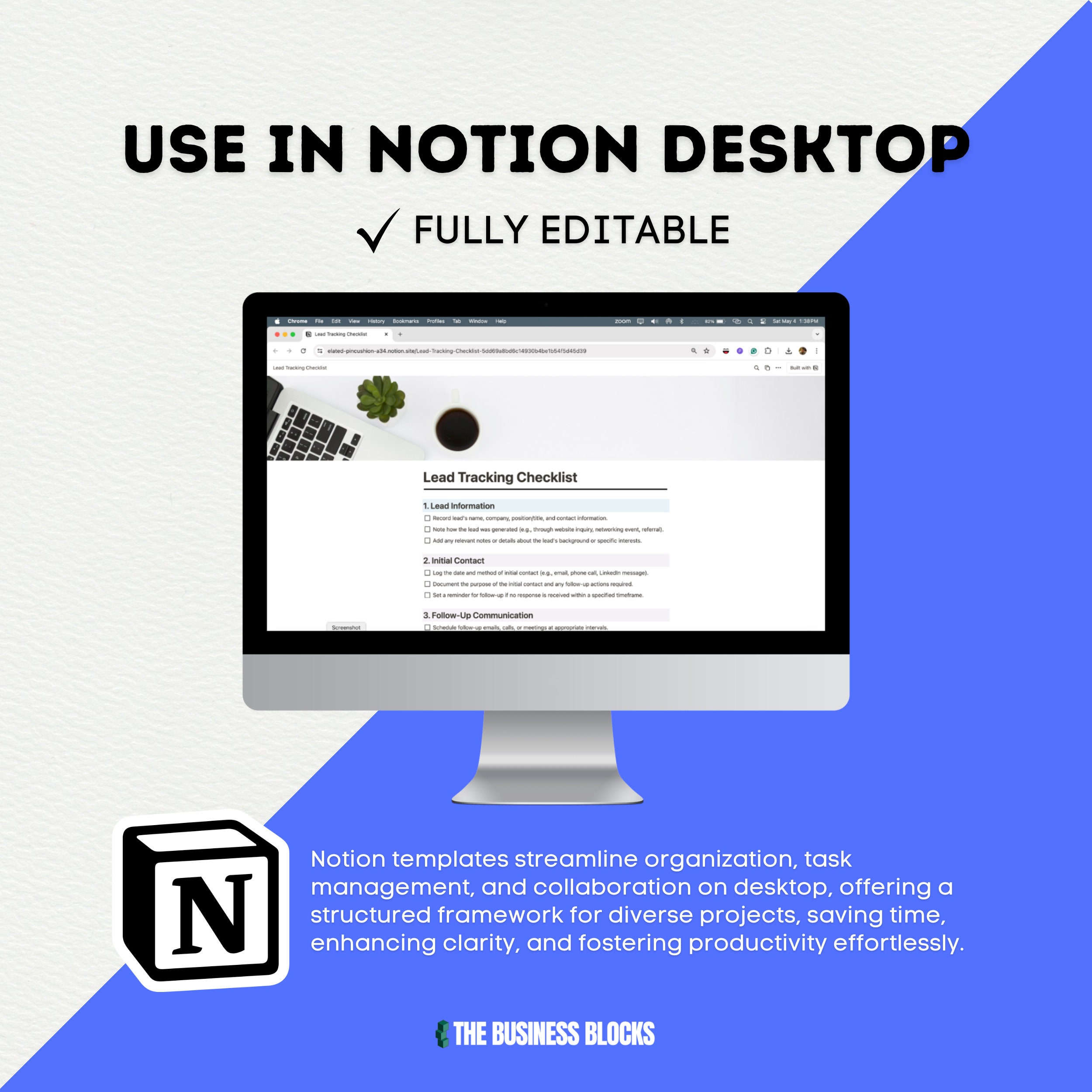 Notion Lead Tracking Checklist Template: Sales Management (digital ...