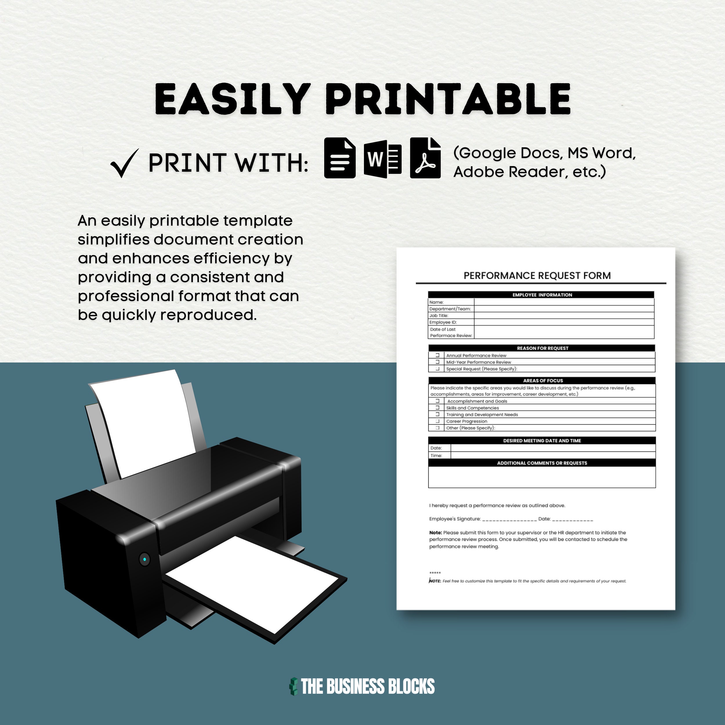 Performance Request Form Template Performance Evaluation Employe ...