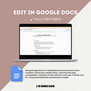 Executive Summary Report Template: Business Management Overview (google ...