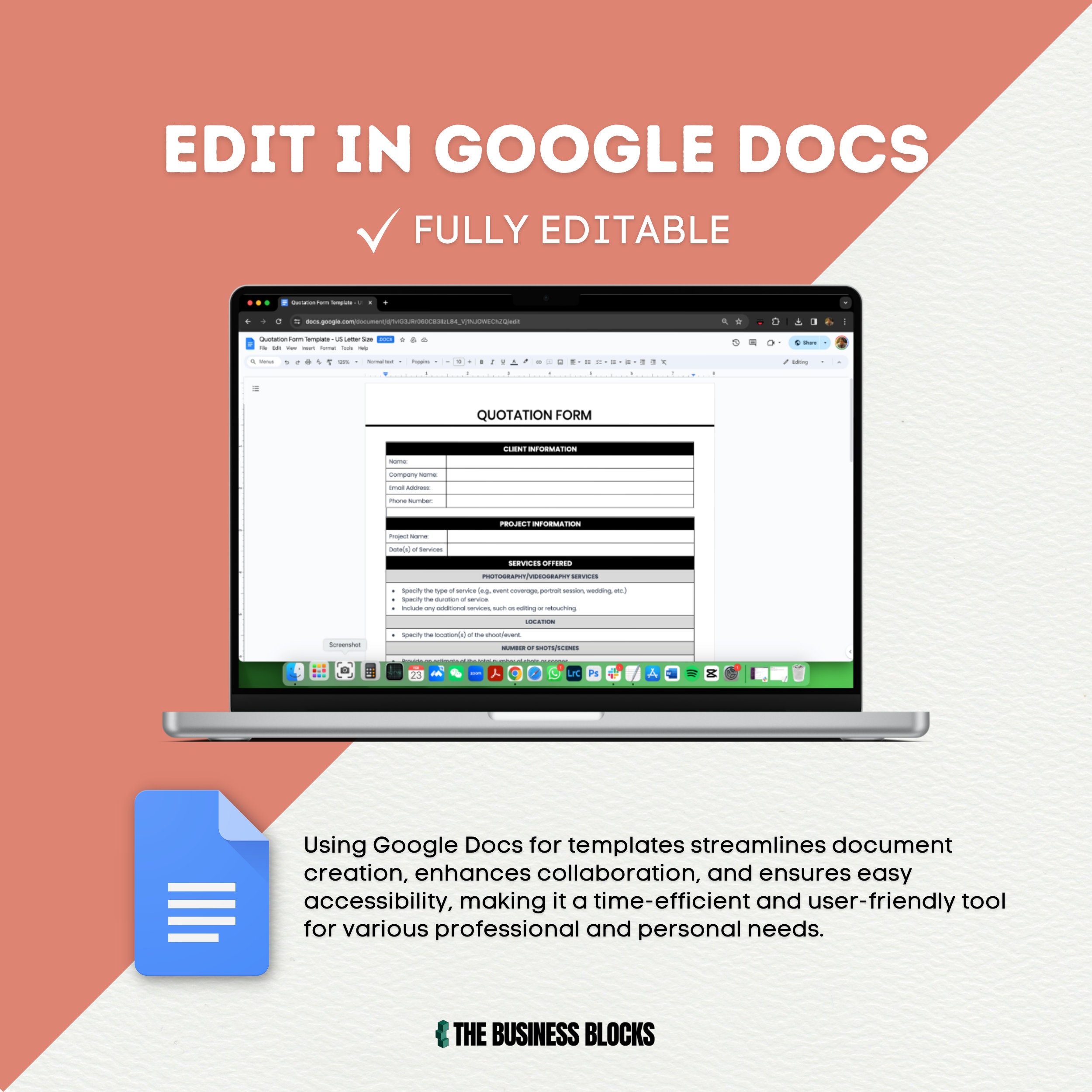 Quotation Form Template for Photographers and Videographers Quotation ...