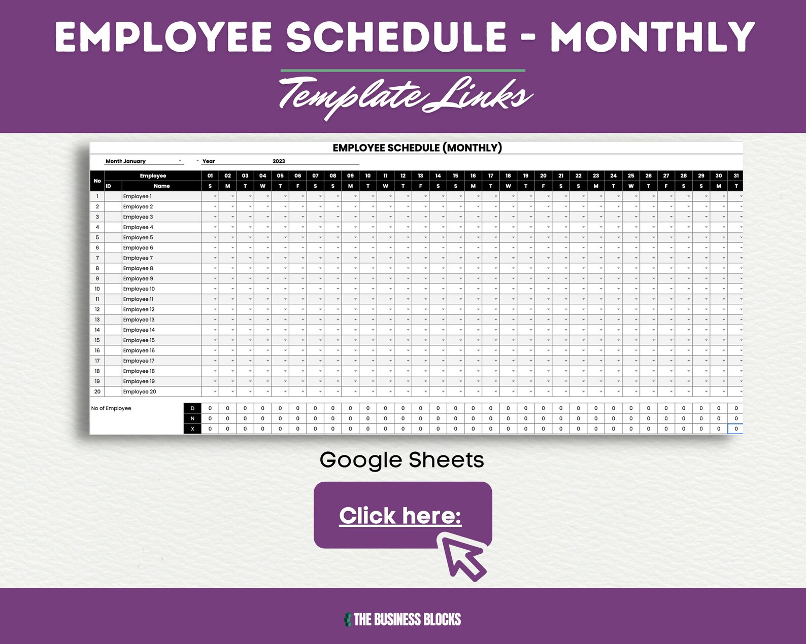 Employee Work Schedule Excel Template Monthly Employee Schedule ...